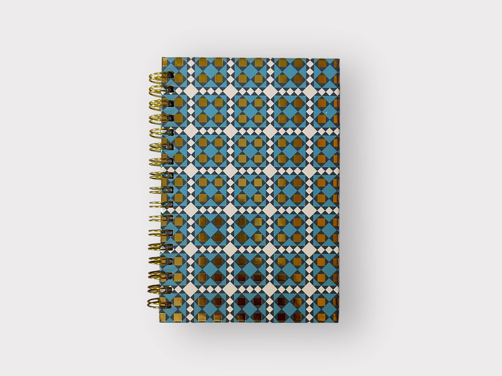 "Quilt Jazz" Spiral Notebook (Blue) – ROM Boutique